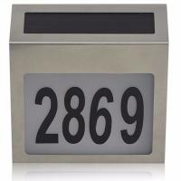 China High Luminous Flux Solar Number Light Address Sign Doorplate Lighting for Outdoor Wall for sale