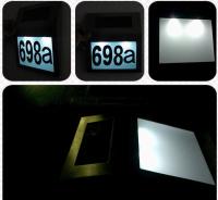 China High Luminous Flux Solar Number Light Address Sign Doorplate Lighting for Outdoor Wall for sale