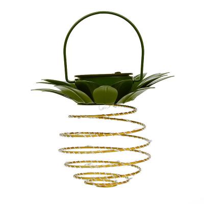 China Lamp Luminous Flux lm 15 Solar Pineapple Lantern for Garden Landscape Decoration for sale