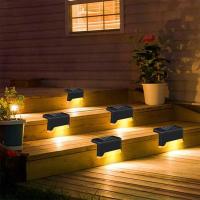 China 300lm Luminous Flux Solar Deck Step Railing Stairs Lights for Outdoor Garden Lighting for sale