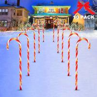 China Outdoor Solar LED Lights Christmas Candy Cane Lights for Other Christmas Decorations for sale