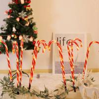 China Outdoor Solar LED Lights Christmas Candy Cane Lights for Other Christmas Decorations for sale