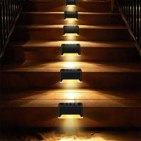 China 300lm Luminous Flux Solar Deck Step Railing Stairs Lights for Outdoor Garden Lighting for sale