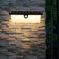 China Waterproof Solar Wall Light Outdoor LED Motion Sensor Decor Lamp for Garden Wall Mount for sale