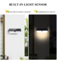 China Waterproof Solar Wall Light Outdoor LED Motion Sensor Decor Lamp for Garden Wall Mount for sale