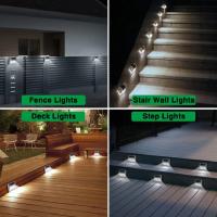 China Outdoor Stainless Steel Solar Deck Light for Balcony Garden Yard Fence 3 LED Path Light for sale