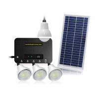 China Solar Panel Size 350*460*17mm Solar Light Kits With 4pcs Led Bulbs For Grid Lighting for sale