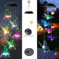 China Led Indoor Hummingbird Home Decor Solar Wind Chimes Light with Customizable Options for sale