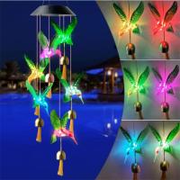 China Garden Wind Bell Lamp Solar Wind Chimes Light for Customizable Indoor Butterfly Decor for sale