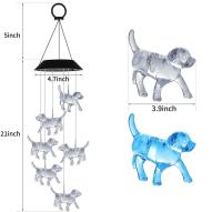 China Solar Wind Chimes Light for Customizable LED Indoor Puppy Home Decor in Colorful Garden for sale