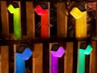 China Solar Led Street Light Lamp Warm And Rgb Color Wall Lamp For Outdoor Decorative Deck for sale