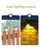 China Solar Led Street Light Lamp Warm And Rgb Color Wall Lamp For Outdoor Decorative Deck for sale