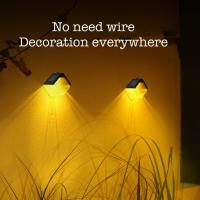 China Solar Led Street Light Lamp Warm And Rgb Color Wall Lamp For Outdoor Decorative Deck for sale