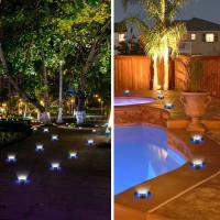 China Solar Powered Disk Lights for Landscape Pathway Patio Waterproof LED Outdoor Garden for sale