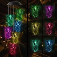 China 360° Beam Angle Colorful Angel Wind Chimes for Outdoor Solar Lights Fairy Garden Decor for sale