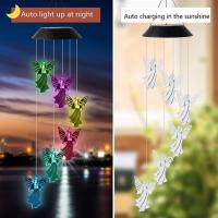 China 360° Beam Angle Colorful Angel Wind Chimes for Outdoor Solar Lights Fairy Garden Decor for sale