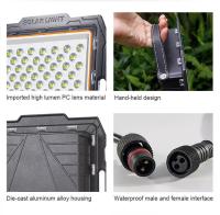 China 3000lm Outdoor Warm White Led Security Wall Garden Street Solar Flood Light With Motion Sensor IP55 for sale