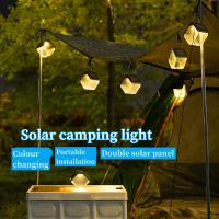 China Solar Powered Ice Brick Chandelier Automatic and Waterproof for Outdoor Villa Hanging for sale