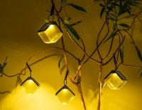 China Solar Powered Ice Brick Chandelier Automatic and Waterproof for Outdoor Villa Hanging for sale