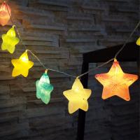 China 10 LEDs Crack Star Fairy String Lights for Christmas Party Wedding Holiday Decoration for sale
