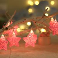China 10 LEDs Crack Star Fairy String Lights for Christmas Party Wedding Holiday Decoration for sale