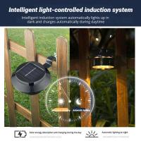 China Solar Antique Wall Lamp Led Solar Fence Lights For Garden With 50000 Hours Lifespan for sale
