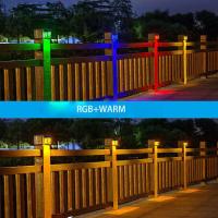 China RGB Solar Fence Lights Colored Waterproof Outdoor Solar Wall Lantern for Outdoor IP65 40000 Hours for sale