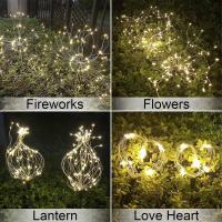 China LED Solar Firework Light for Lawn Garden Patio Christmas Holiday Decor Onsite Metering for sale