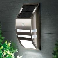 China Outdoor Solar Wall Lamp with Waterproof Stainless Steel Material and Smart Sensor for sale
