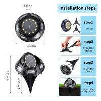 China 3V Input Voltage Solar Underground Light for Garden Park Decoration in ABS/Aluminium for sale