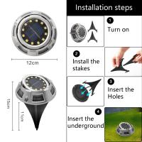 China 3V Input Voltage Solar Underground Light for Garden Park Decoration in ABS/Aluminium for sale