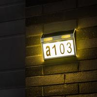 China 40lm Luminous Flux Solar LED Garden Light for Home Garage Door Plate Wall Lighting for sale