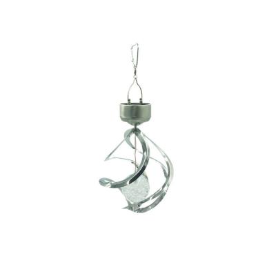 China Spiral Solar Wind Chimes Lights Outdoor Waterproof Color Changing LED Lamp for Garden for sale