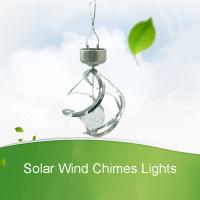 China Spiral Solar Wind Chimes Lights Outdoor Waterproof Color Changing LED Lamp for Garden for sale