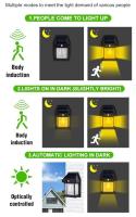 China Garden Lighting Solutions Service Solar Wall LED Light with 6000K Color Temperature CCT for sale