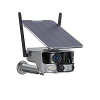 China Eight Million Horizontal Articulation Outdoor Solar Camera Wifi Dual Lens CCTV Camera for sale