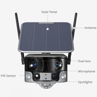 China Eight Million Horizontal Articulation Outdoor Solar Camera Wifi Dual Lens CCTV Camera for sale