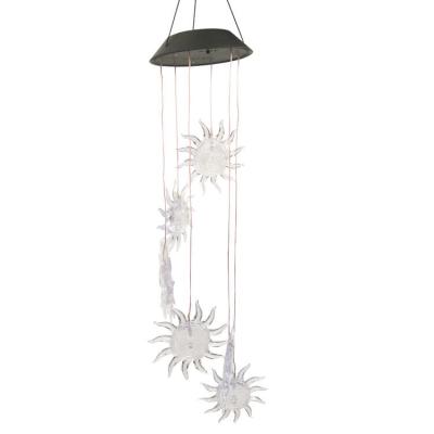 China Solar Powered Wind Chime Light LED Color Changing Outdoor Lamp for Garden ABS Material for sale