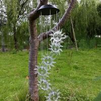China Solar Powered Wind Chime Light LED Color Changing Outdoor Lamp for Garden ABS Material for sale