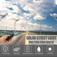 China Solar Led Lampara 300w 400w 500w 200lm/W Ip66 Lamparas Solares Lighting for Commercial for sale