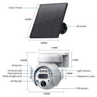 China GSM 4G SIM Card IP66 Solar Powered Battery Security IR PIR Solar Power IP Camera for sale