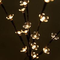 China Indoor 36cm 24 Bulbs Battery Christmas Star Home Decor Led Cherry Flower Tabletop Bonsai Tree Fairy Light for sale