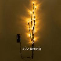 China Indoor 36cm 24 Bulbs Battery Christmas Star Home Decor Led Cherry Flower Tabletop Bonsai Tree Fairy Light for sale
