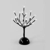 China Indoor 36cm 24 Bulbs Battery Christmas Star Home Decor Led Cherry Flower Tabletop Bonsai Tree Fairy Light for sale
