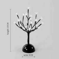 China Indoor 36cm 24 Bulbs Battery Christmas Star Home Decor Led Cherry Flower Tabletop Bonsai Tree Fairy Light for sale