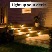 China 2700K Color Temperature Solar Fence Lights Stable Waterproof LED Solar Deck Lights 1- for sale