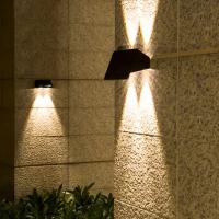 China IP54 Waterproof Decorative Outdoor Led Solar Wall Light for Balcony Stair Patio Spot Light for sale