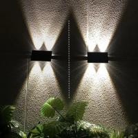 China IP54 Waterproof Decorative Outdoor Led Solar Wall Light for Balcony Stair Patio Spot Light for sale