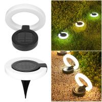 China Outdoor Solar LED Deck Lights Garden Decor Spotlight Solar Powered Wall Lamp for Garden for sale