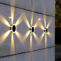 China Outdoor Solar Stair Step Deck Lighting with 90lm/w Efficiency Led Round Ground Lights for sale